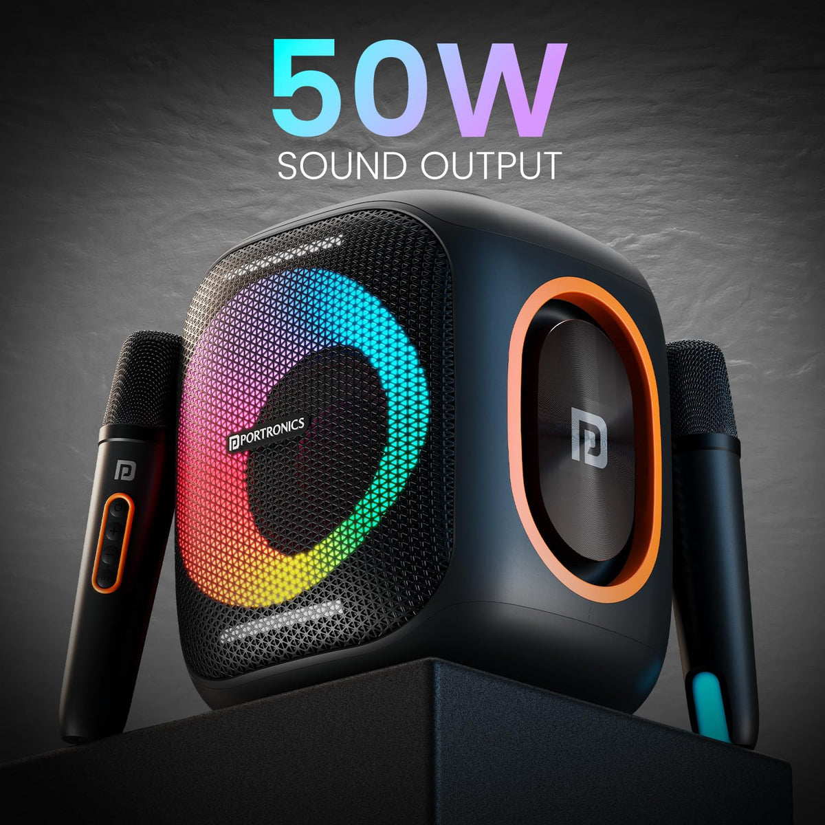 Portronics Dash 10 50W Wireless Bluetooth Party Speaker With Dual Wire – simplyshopping.in