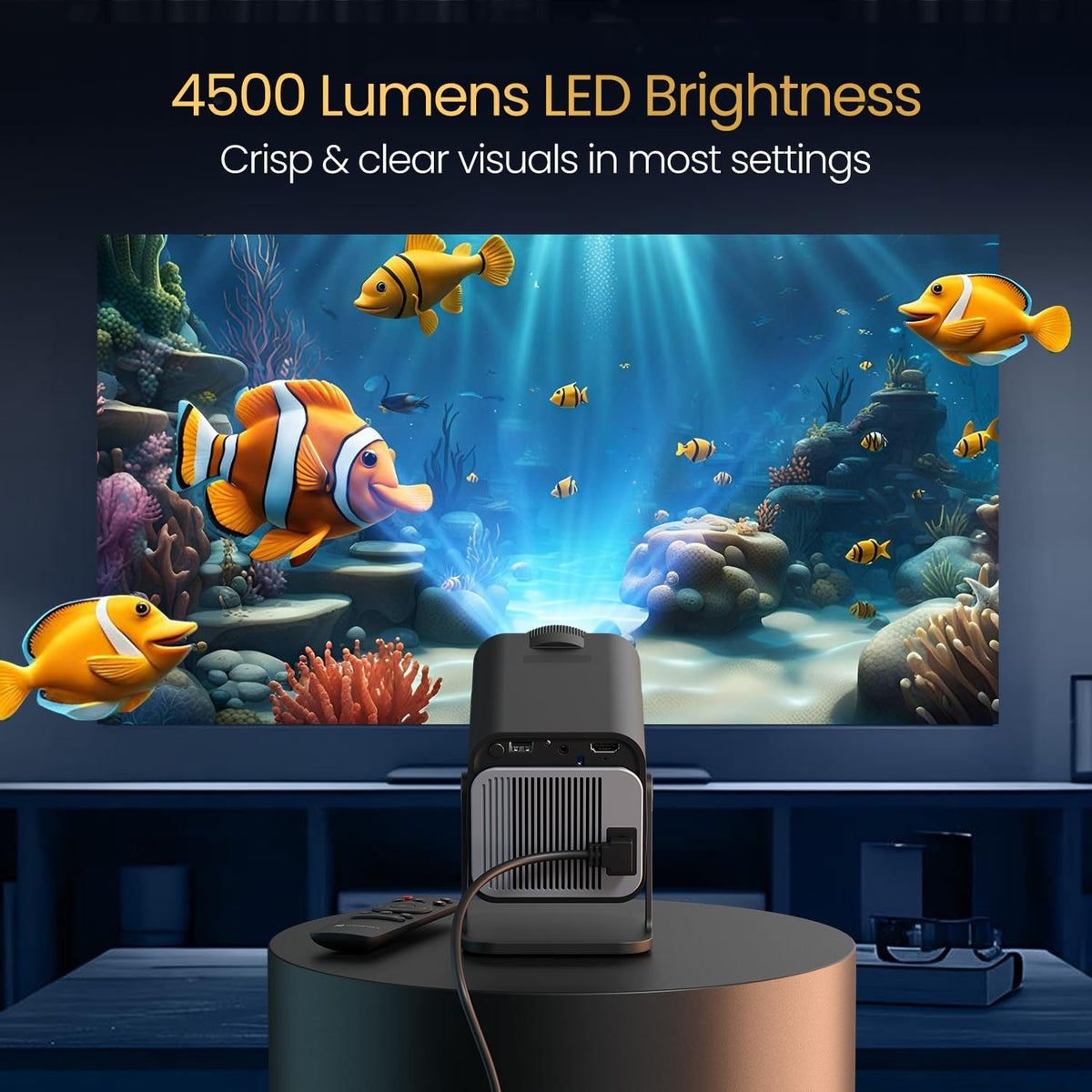 Portronics Beem 470 Smart LED Projector with 1080p Full HD Resolution ...
