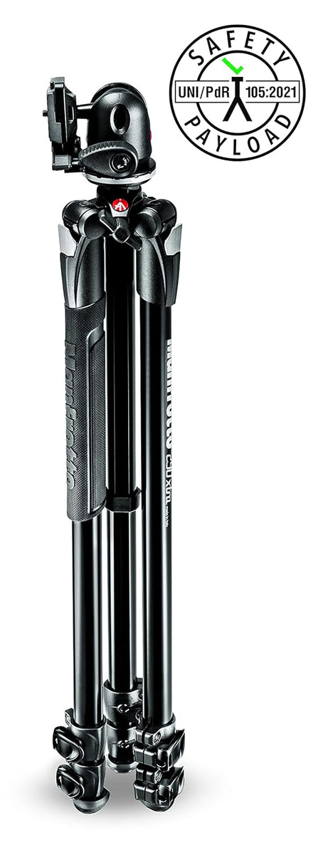 Manfrotto MK290XTA3-BH 290 Xtra Aluminium 3 Section Tripod Kit with Ba ...