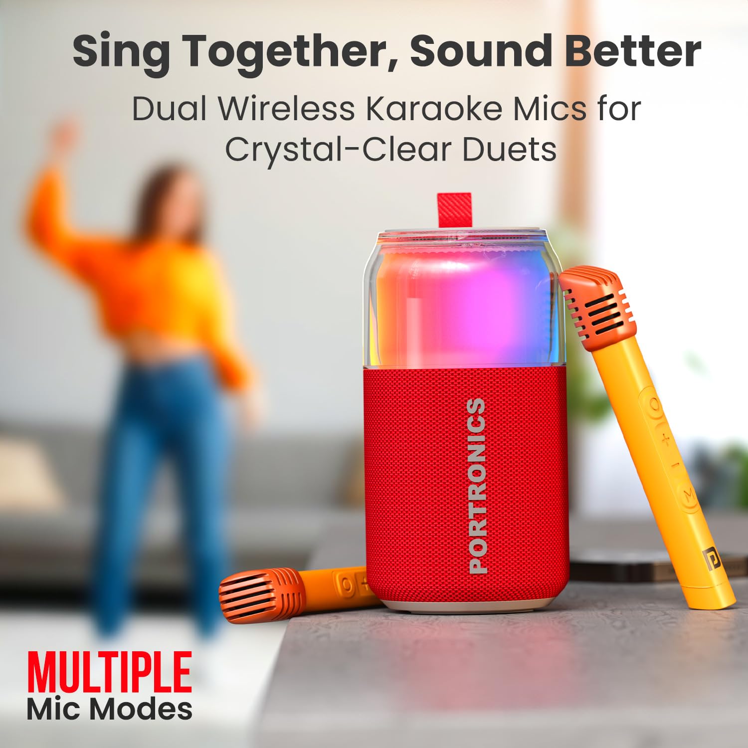 Portronics 10W Talk Six Can-Shaped Portable Bluetooth Speaker with Dua ...