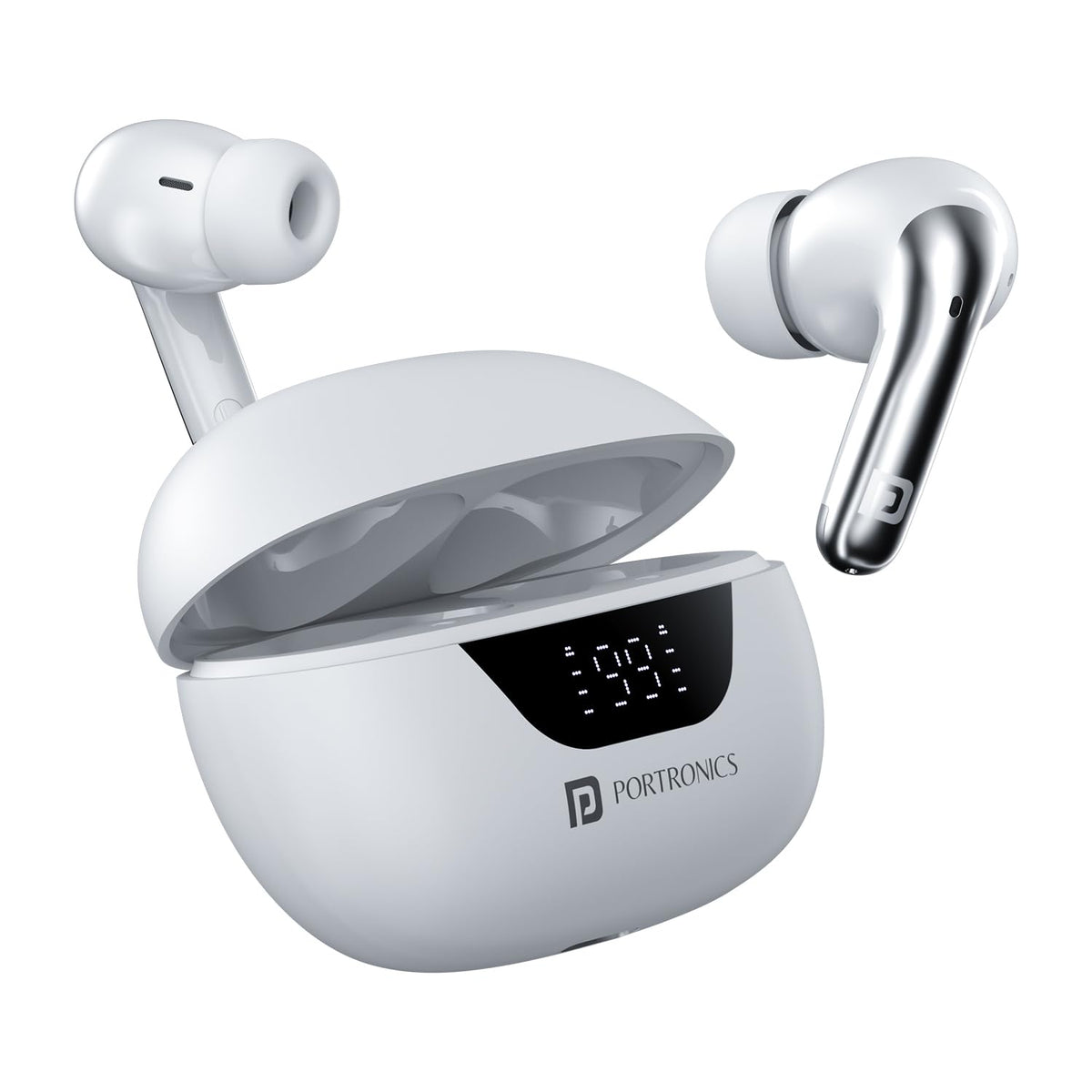 Portronics Harmonics Twins 28 ANC TWS in Ear Earbuds with Smart Touch ...