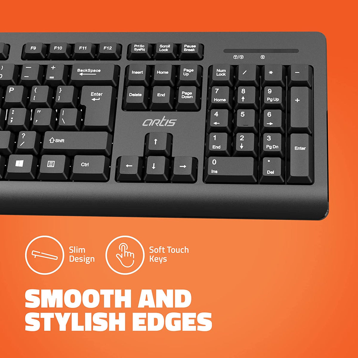 Artis WorkPro 66 Wireless Combo Keyboard & Mouse Plug & Play ...